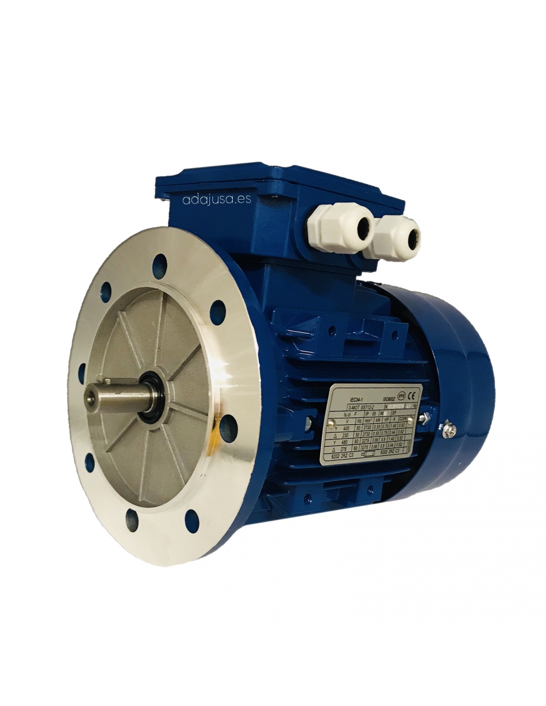 Single-phase electric motor 0,55Kw 0,75CV 230V B5 1000 high starting ...