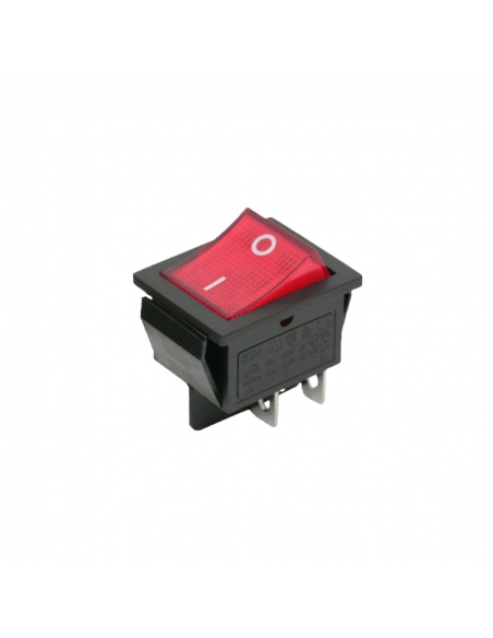 Recessed switch with red indicator light 16A-250V SW-02 network ADAJUSA