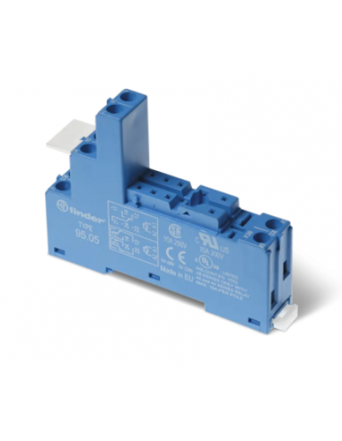 Miniature Relay Base 2 contacts, 8 pins 95.05 Series 95 FINDER ...