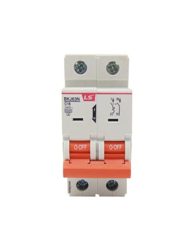 MCB circuit breaker 10A 1 Pole+Neutral LG LS | ADAJUSA