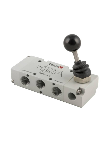 Manual lever valve 1/4 5/3 positions centers pressure lever 90 degree Aignep: ADAJUSA : price