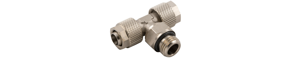 Wide variety of orientable T Fittings with central cylindrical male ...