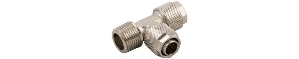 Wide variety of orientable T Fittings with central conical male thread ...