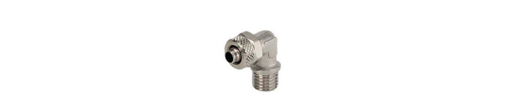 Quick connect brass cylindrical male thread L Fittings , for pressures ...