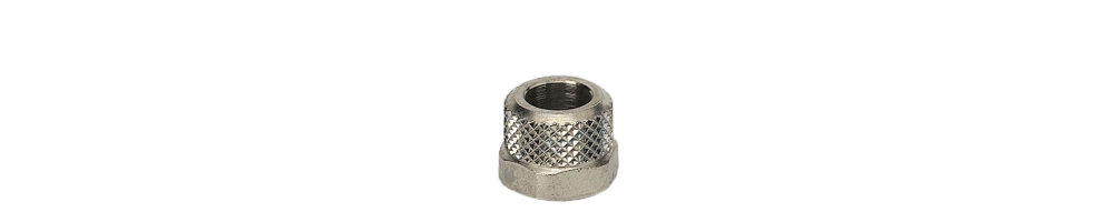 Brass quick connect nut for C series fittings, pressures 261 psi / 18 ...